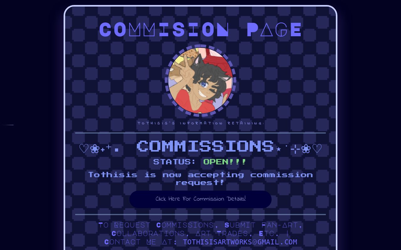 Tothisis | Commission Informative Card